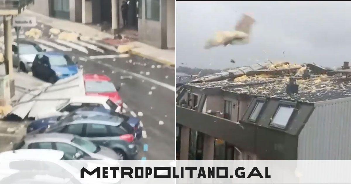 Un tejado se desprenden en Salceda con chapas que acaban sobre los ...