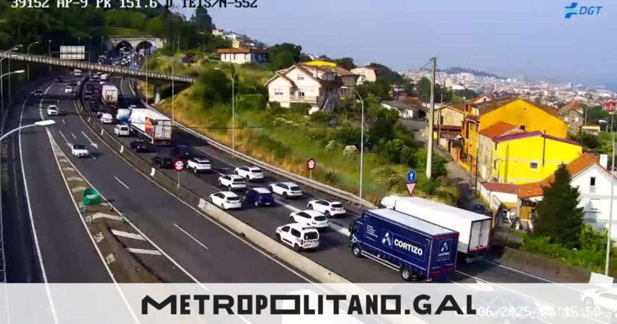 Nuevo atasco kilométrico en la AP-9 a su paso por Vigo en plena hora ...